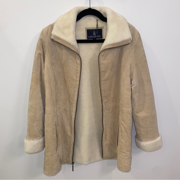 London Fog | Jackets & Coats | Vintage London Fog Tan Leather Cream ...